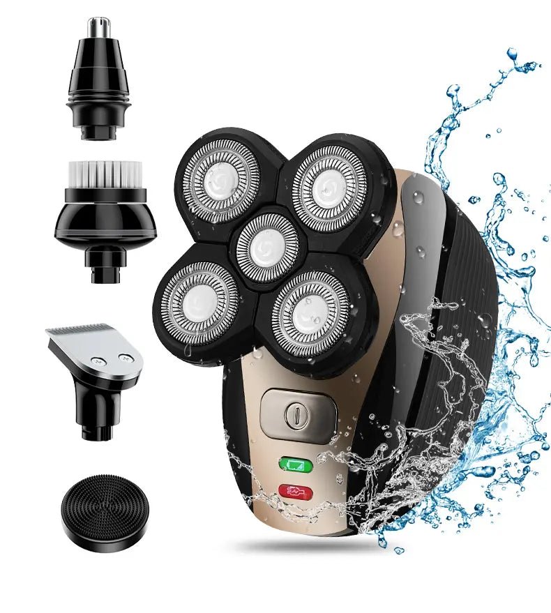 5 i 1 Shaver, skullshaver/Næse/øre trimmer/ Ansigtsrenser ...