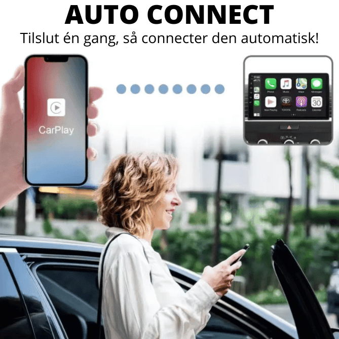 Trådløs Apple CarPlay adapter til USB-A og USB-C